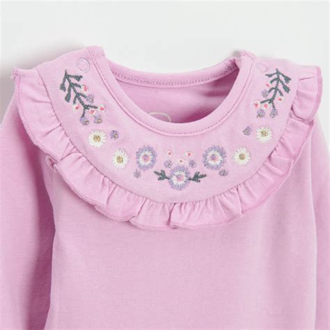 Боди с дълъг ръкав цвят Лилав Размер Височина в см 86