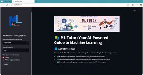 Md Tahseen Equbal On Linkedin Mltutor Githublink Ai Machinelearning Streamlit Generativeai