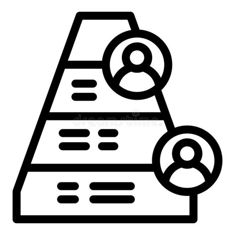 Corporate Hierarchy Icon With Employee Avatars Stock Vector Illustration Of Structure