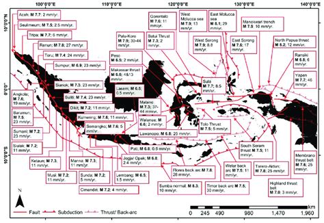 The Segmentation Model Of Subduction Earthquake Source Megathrust In Download Scientific