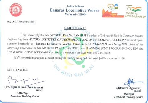 Ritu Parna Banerjee On Linkedin Blw Indianrailways Summerinternship2023 Softwaredevelopment