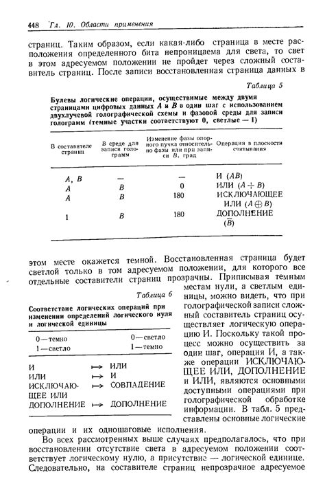 Булевы логические операции осуществимые между двумя страницами