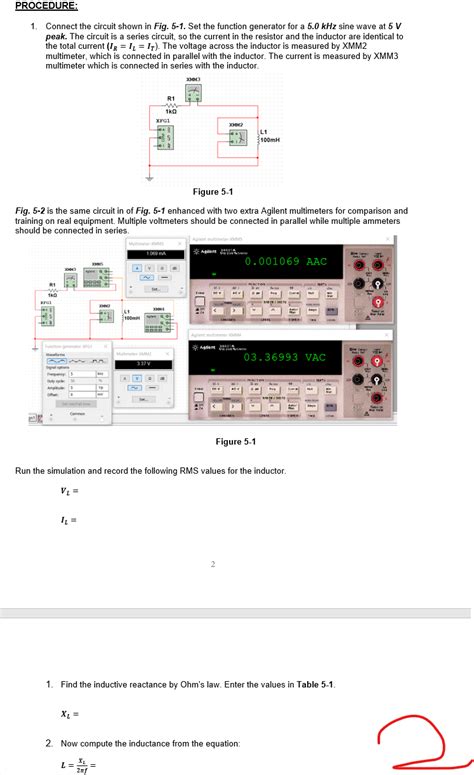 Tech 156 Ac Circuits Lab Assignment 5 Inductive