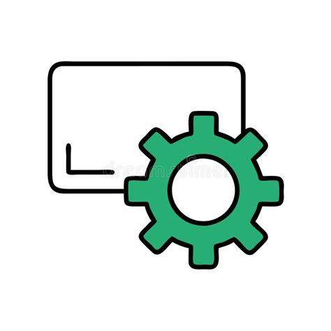 Gear And Document Vector For Settings And Configuration Themes Stock Illustration Illustration