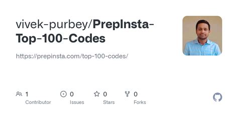Github Vivek Purbeyprepinsta Top 100 Codes
