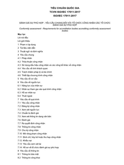 Tiêu Chuẩn Quốc Gia Tcvn Isoiec 170112017 Isoiec 170112017 Pdf