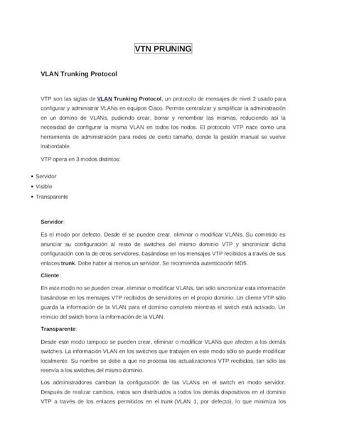 Docx Vtp Pruning Cisco Dokumentips