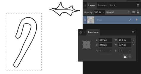 How To Transform Selected Pixels Affinity On Desktop Questions Macos