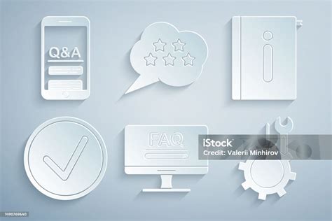 Set Monitor With Faq Information User Manual Check Mark Circle Wrench And Screwdriver Gear Five