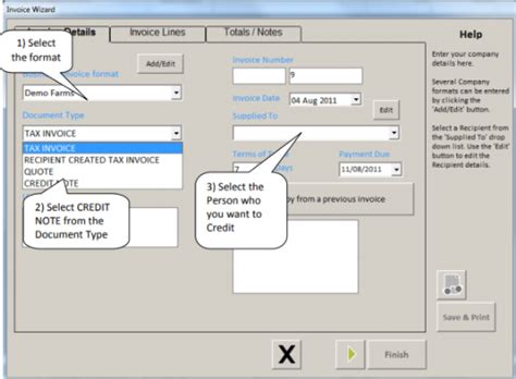 Creating Credit Notes In Enhanced Invoicing Agrimaster