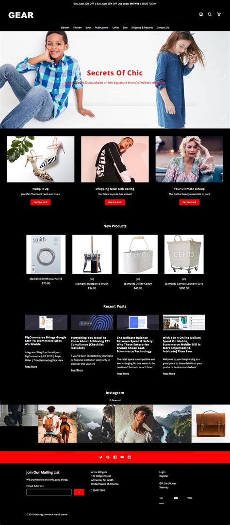 Gear Bigcommerce Stencil Theme Bigcommerce Stencil Themes