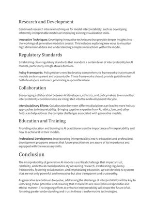 The Challenge Of Interpretability In Generative AI Models Pdf