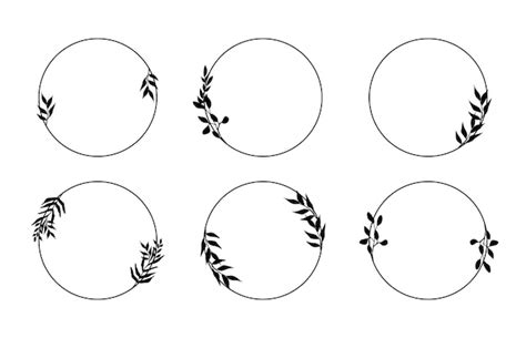 Premium Vector Aesthetic Line Frame Decorated With Leaves And Tree Branches Trendy Minimal Border