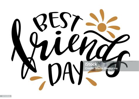 가장 친한 친구의 날 손 문자 벡터 엽서 배너 포스터 머그컵 노트북 스크랩북 베개 케이스 및 사진 앨범에 대한 우정에 대한