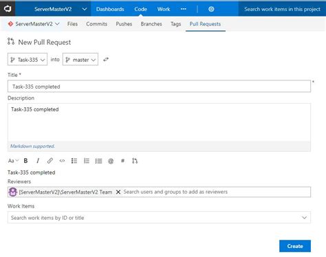 Jan David Narkiewicz Developer Git Hosted By VisualStudio Com Creating A Pull Request