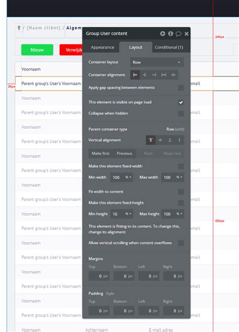 Hovering On A Repeating Group White Spaces App Organization Bubble