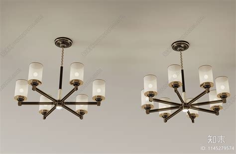 新中式吊灯3d模型下载【id 1145279574】 知末3d模型网