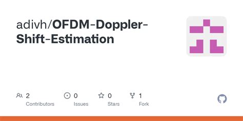 Github Adivhofdm Doppler Shift Estimation