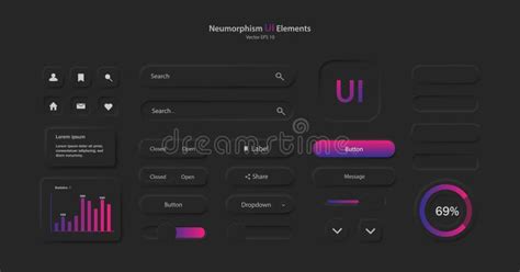 User Interface Elements Dark Purple Stock Illustrations 43 User Interface Elements Dark Purple