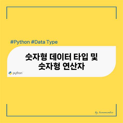Python Data Type 숫자형 데이터 타입 및 숫자형 연산자 Python Data Type 숫자형 데이터 타입 및 숫자형 연산자