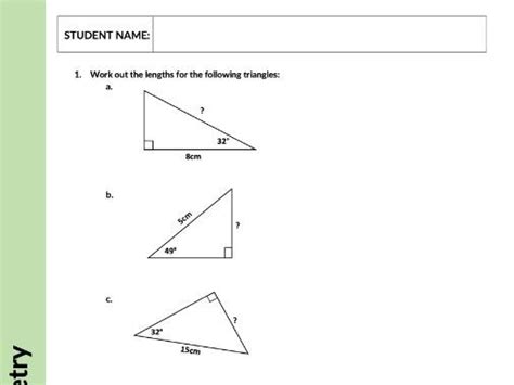 Trigonometry Geometry And Measures Ks3 Gcse Teaching Resources