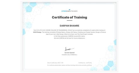 Completed Uiux Training From Internshala Darpan Bhamre Posted On The Topic Linkedin