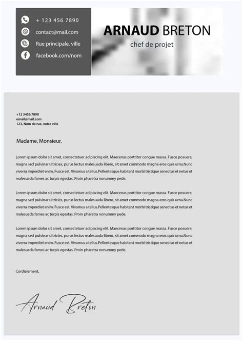 Lettre De Motivation Chef De Projet