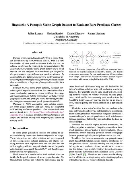 Haystack A Panoptic Scene Graph Dataset To Evaluate Rare Predicate Classes