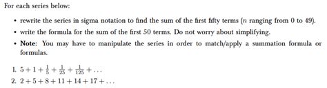 Solved Use Sigma Notation To Rewrite A Sum And Determine The Chegg Com