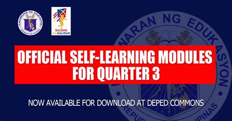 Official Self Learning Modules For Quarter 3 Are Now Available For Download