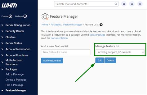 How To Manage Features In Whm Hosting