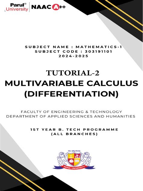 Differentiation Tutorial Pdf