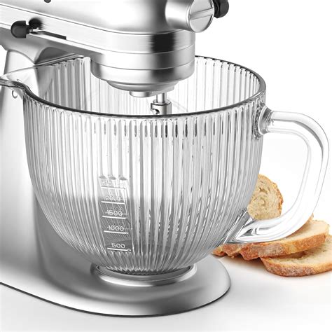 Cofun Glass Mixer Bowl For Kitchenaid Tilt Head Stand