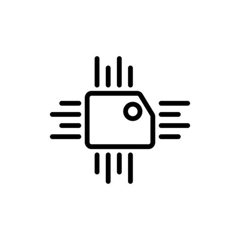 Premium Vector Technology Chip Sign Symbol Vector