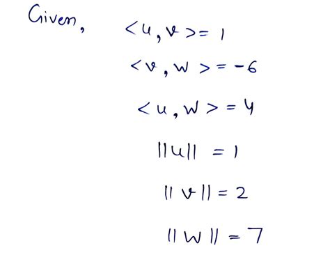 answered problem 7 suppose that u v and w are vectors such that