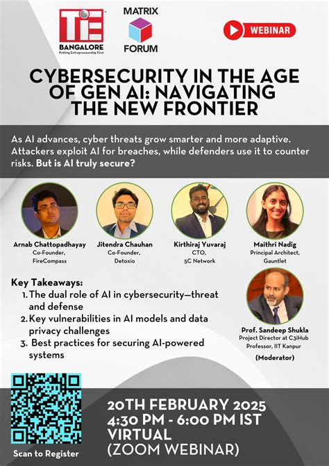 Cybersecurity Ai Genai Dataprivacy Cyberthreats Tiebangalore… Tie Bangalore