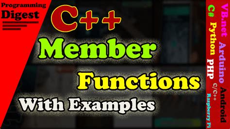 Member Function In C With Examples Programming Digest