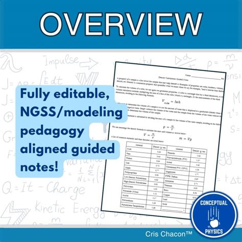 01 Calculating Density Guided Notes I Conceptual Physics Tpt