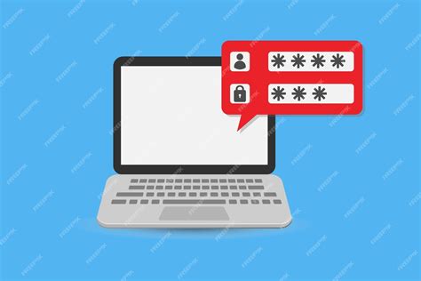 Premium Vector Laptop With Password Notification And Lock Icon Vector Illustration Isolated On