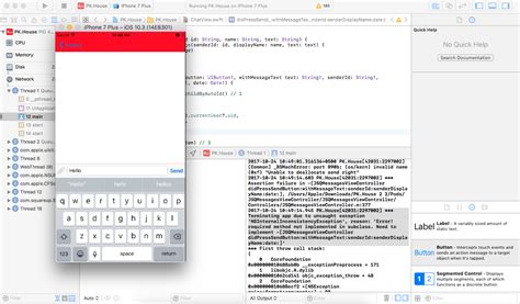Swift3 Jsqmessagesviewcontroller Send Button Error In Ios Stack