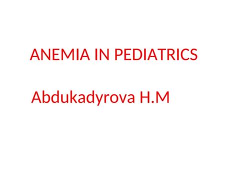 Etiology Treatment Patogenesis Anemia2ppt