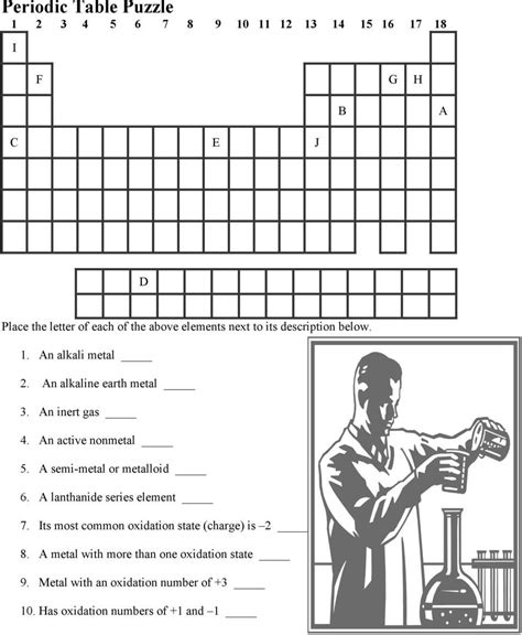 Periodic Table Puzzle Worksheet Answers Artofit