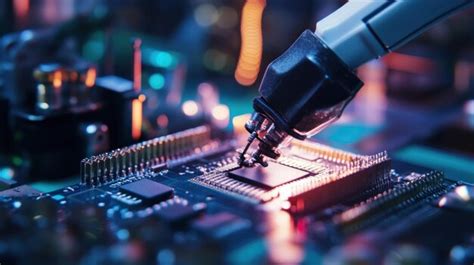 Automated Chip Assembly Premium Ai Generated Image