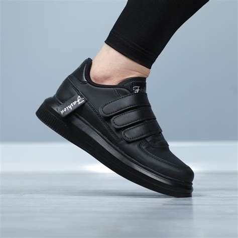 کتونی دخترانه سه چسب مشکی تمام فروشگاه اینترنتی حاج عمو