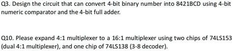 Solved Question 3 10 Please Thank You Q3 Design The Circuit That Can