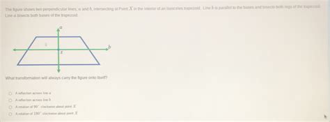 Solved The Figure Shows Two Perpendicular Lines A And B Intersecting At Point X In The