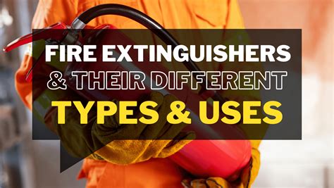 Types Of Fire Extinguishers What They Are Used For Work Safety QLD