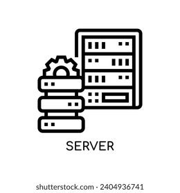 Serverless Architecture Vector Icon Hidden Server Stock Vector Royalty Free