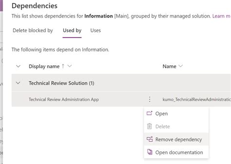 dataverse tip removing dependencies for a smoother solution import