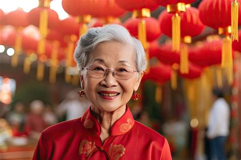 Premium Ai Image Portrait Of Beautiful Chinese Asian Senior Woman